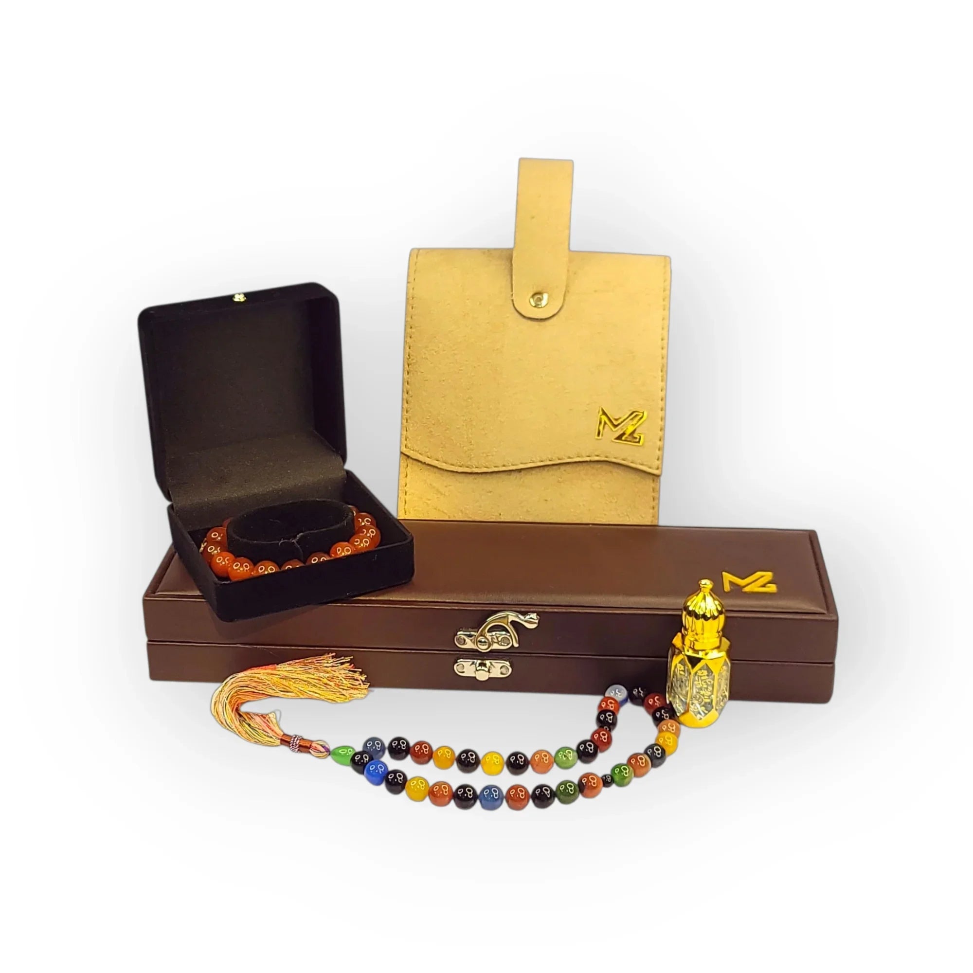 Complete Islamic Corporate Gift Set | Tasbeeh, Attar, Quran Cover & Zam ...
